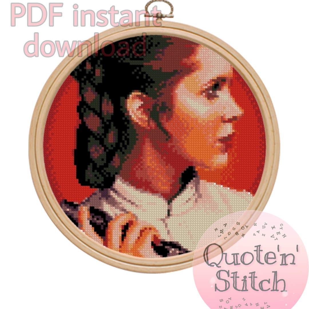 Princess Leia modern cross stitch pattern pdf download home | Inspire ...