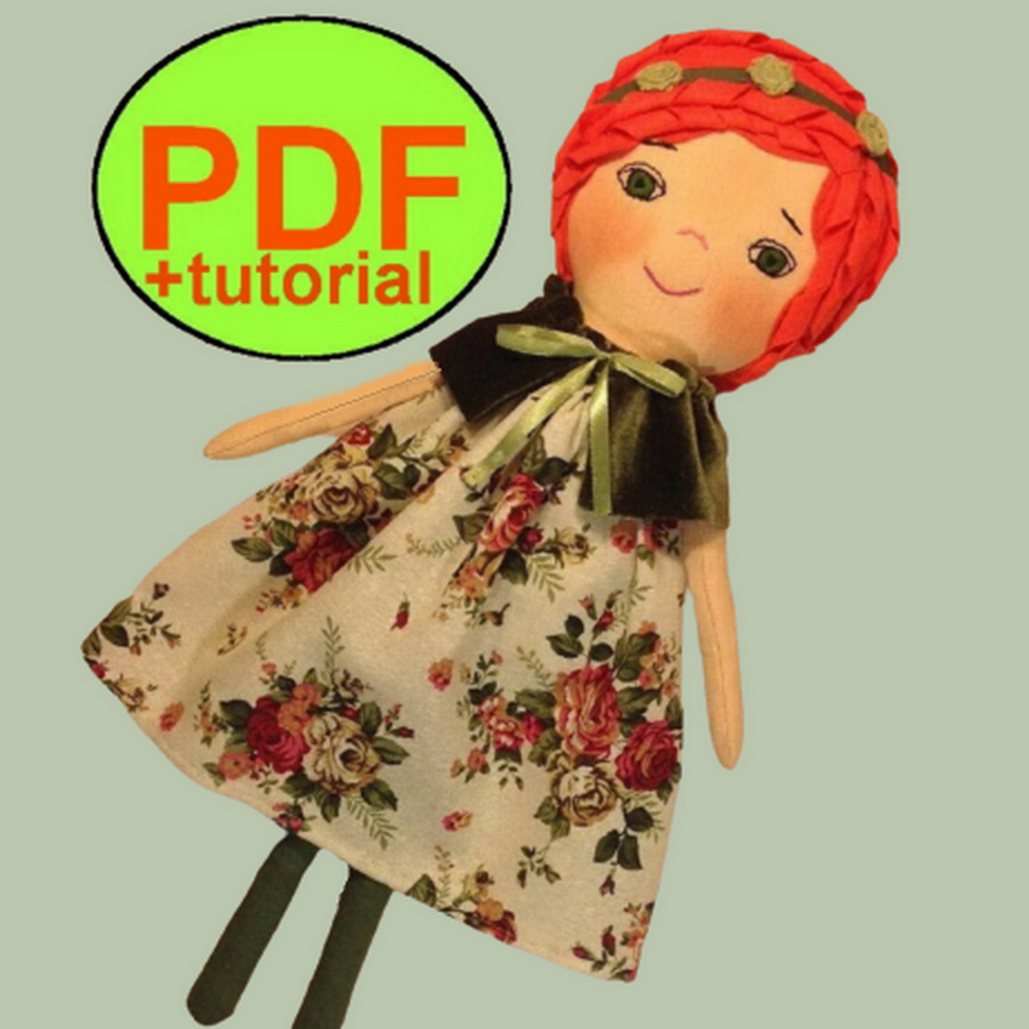 Rag doll pattern Cloth doll sewing pattern Tutorial PDF Fabr | Inspire ...