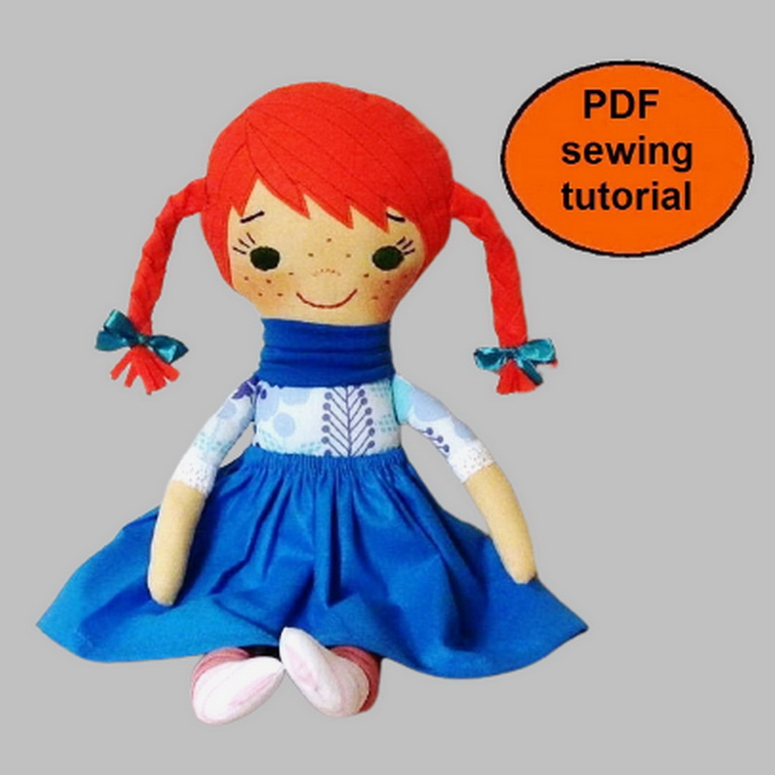 Rag Doll Pattern Handmade Doll PDF Tutorial Cloth doll sewi | Inspire ...