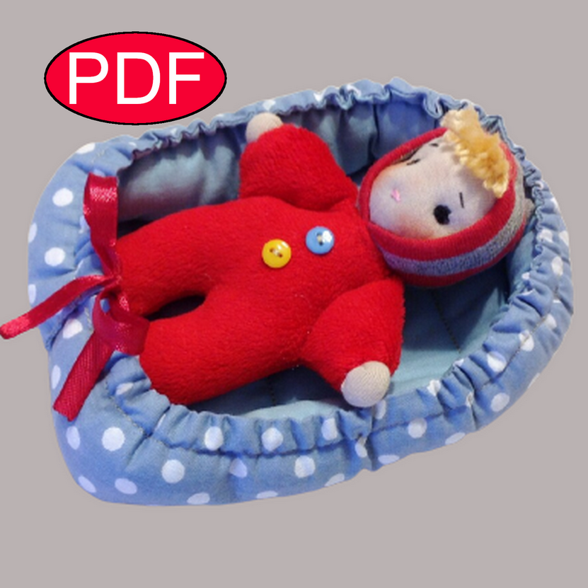 Small Waldorf doll pattern and Sleeping bag sewing pattern - Inspire Uplift