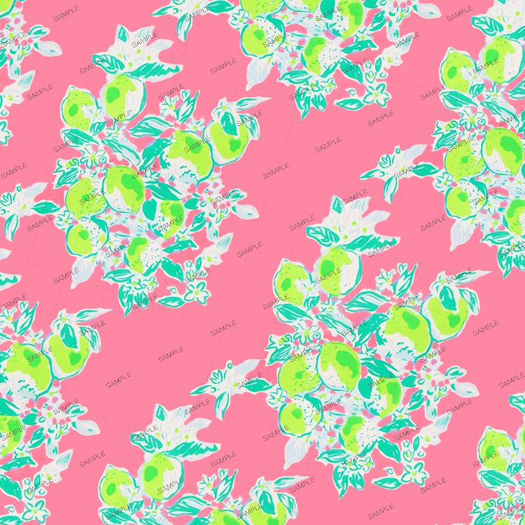 Lilly Pink Limes Seamless Tileable Repeating Pattern | Inspire Uplift