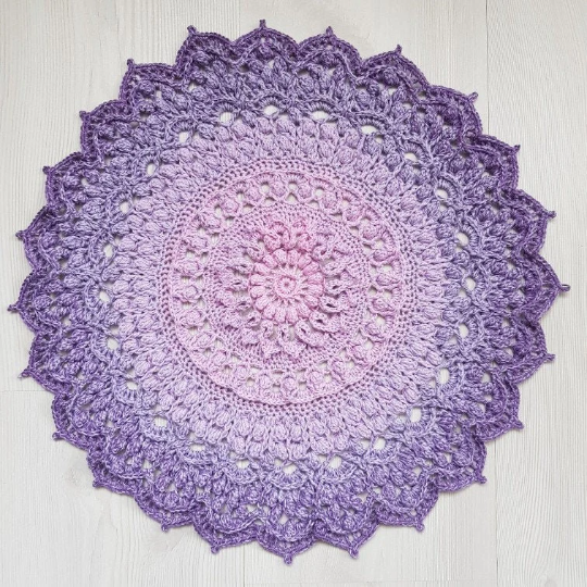 Large crochet table doily Newborn props Vintage style round | Inspire Uplift