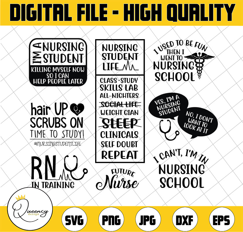Nursing Student - Nurse SVG and Cut Files for Crafters | Inspire Uplift