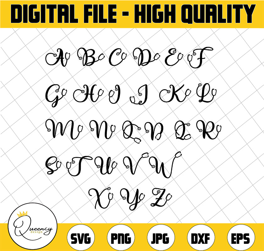Nurse Monogram Svg, Stethoscope Letters svg, Nurse Svg, Nurs | Inspire ...