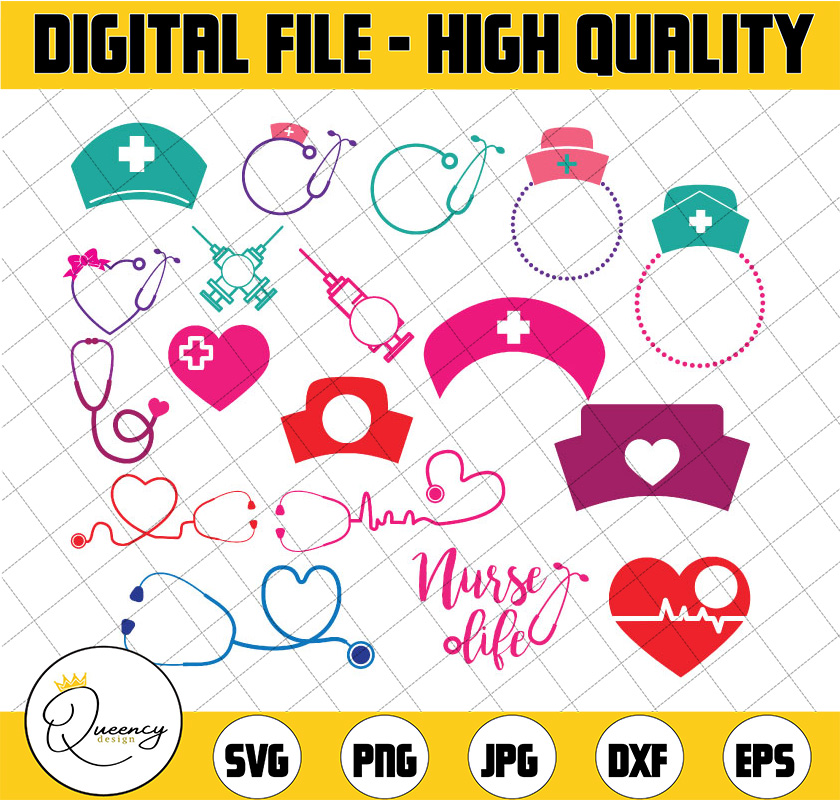 Nurse svg Nurse designs bundle svg Medical symbol Nurse stet | Inspire ...