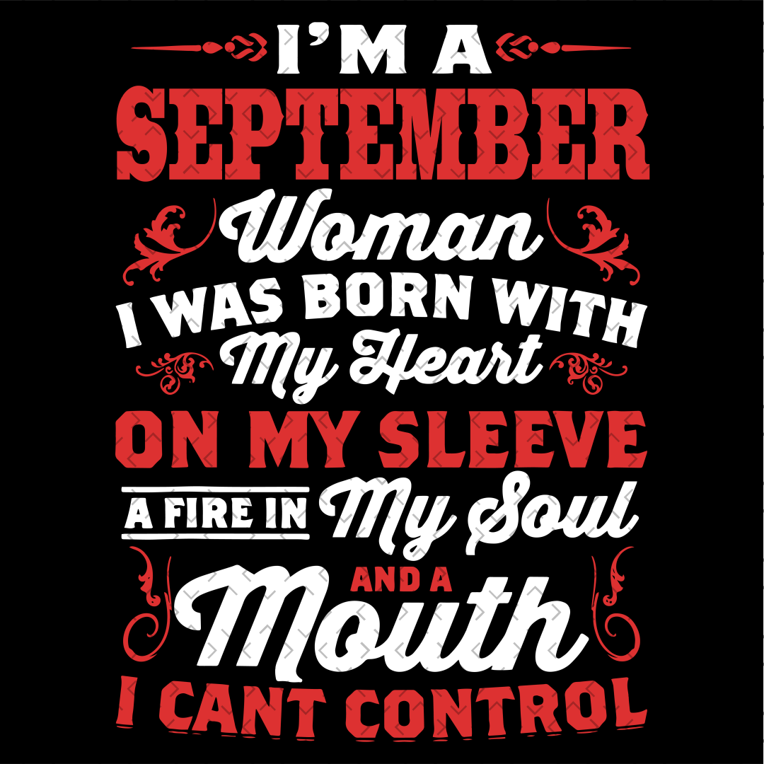 Im A September Woman Quote Svg, Birthday Svg, September Woma - Inspire ...