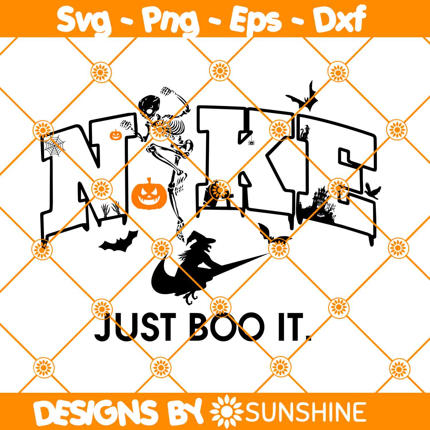 Skeleton Nike Just Boo it Svg, Skeleton Just Boo IT Svg, Wit - Inspire ...