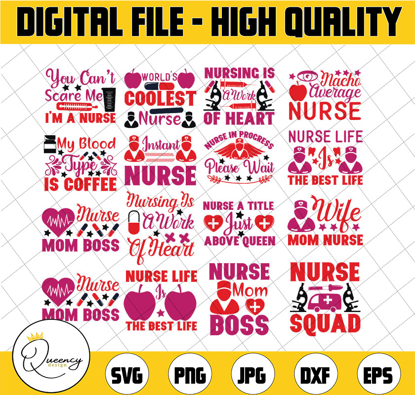 15 Nurse SVG Bundle, Health Doctor Nursing Quotes SVG/ Nurse | Inspire ...