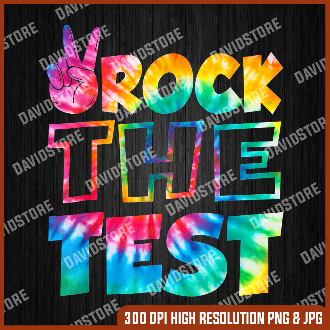 Retro Rock The Test Png, Testing Day Png, Motivational Teach - Inspire ...