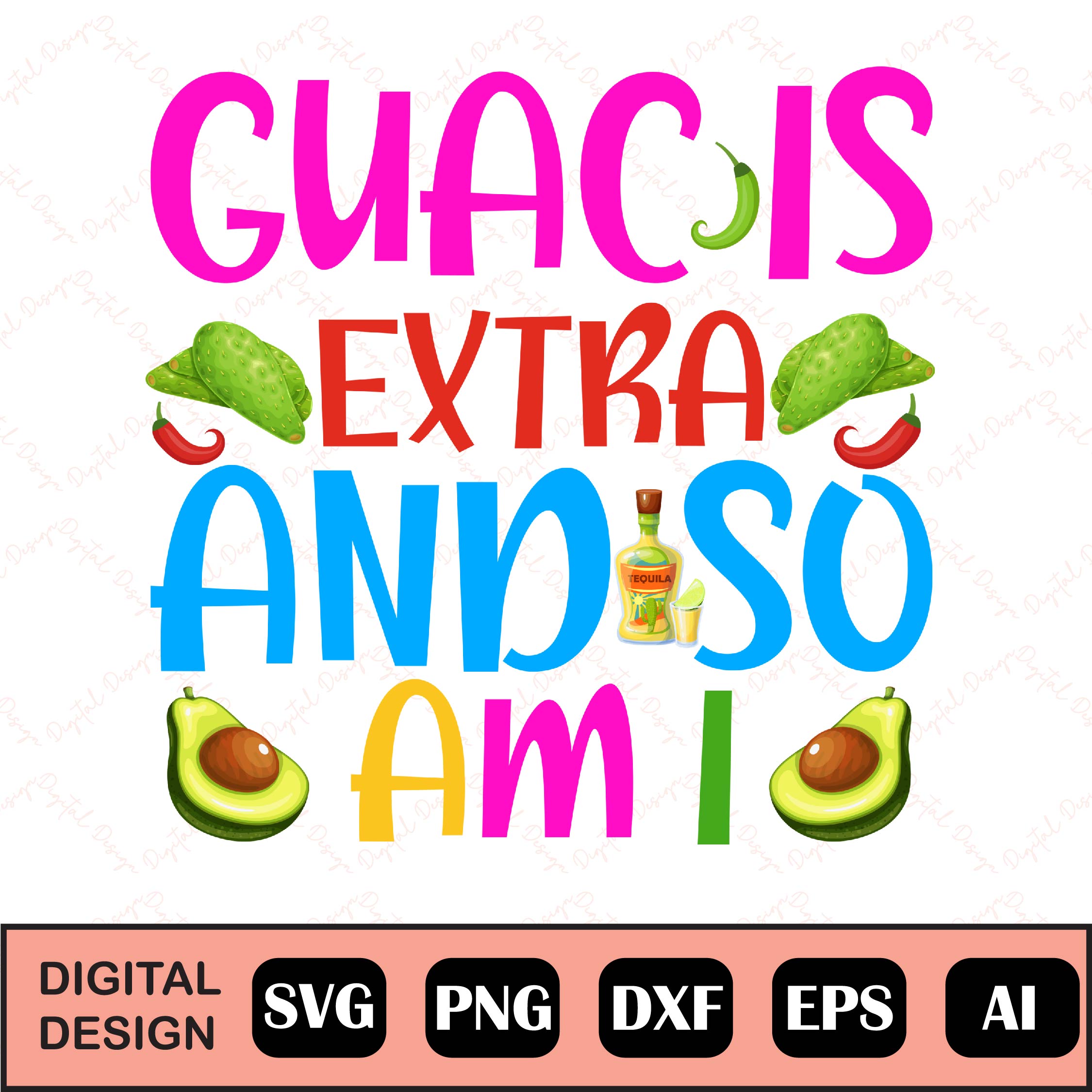 Guac Is Extra But So Am I Svg, Guacamole Avocado Cinco De Ma | Inspire ...