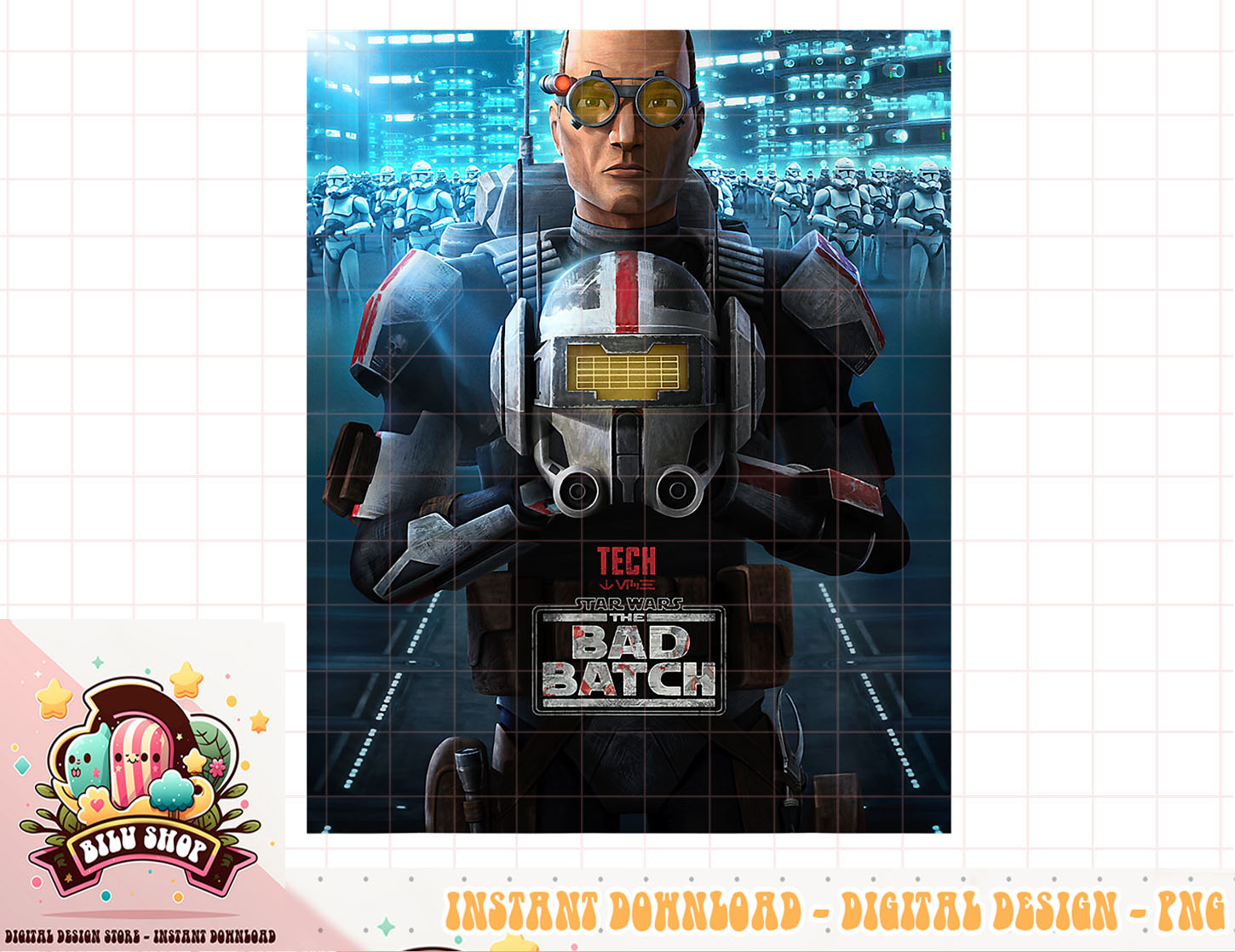 Star Wars The Bad Batch Tech Poster png - Inspire Uplift