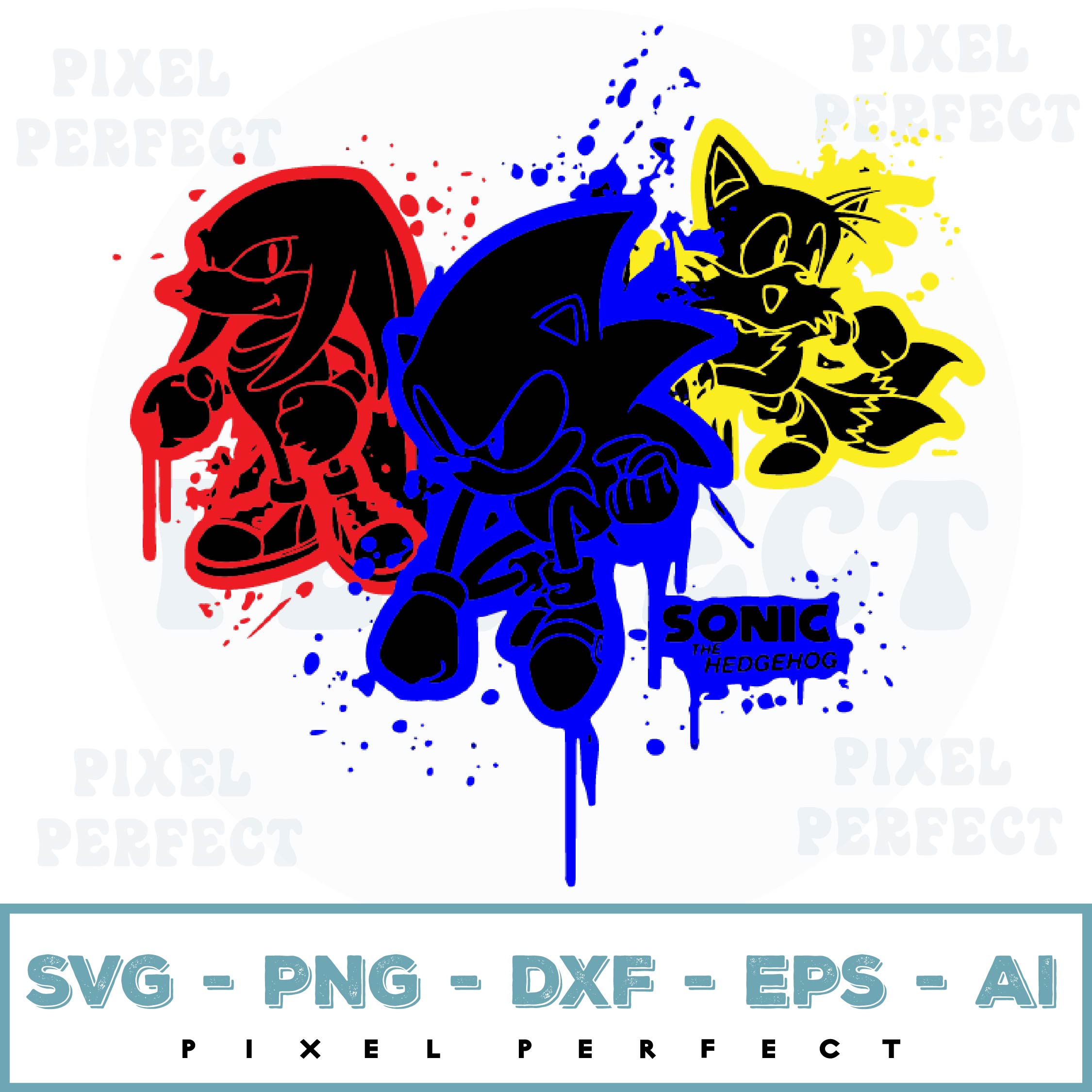 Sonic The Hedgehog Trio Svg Download | Inspire Uplift