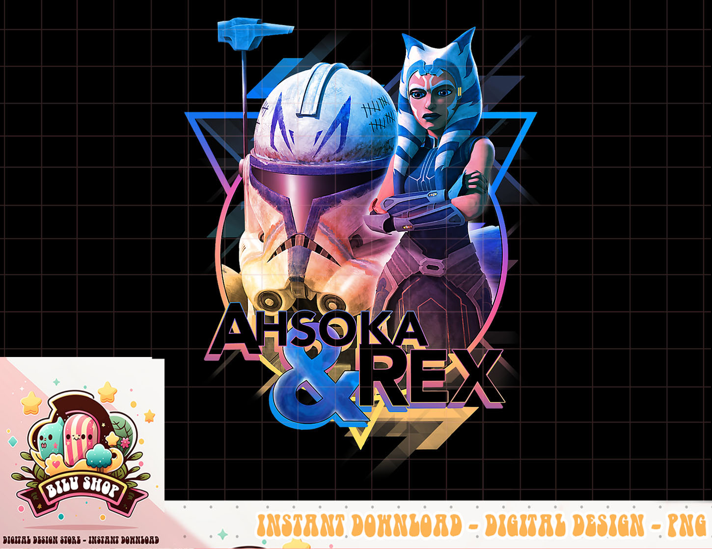Star Wars The Clone Wars Ahsoka & Rex Triangle Portrait png - Inspire ...