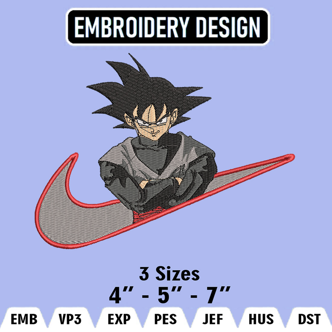 Dragon Ball Nike, Black Goku Nike Embroidery Files, Nike Emb | Inspire ...