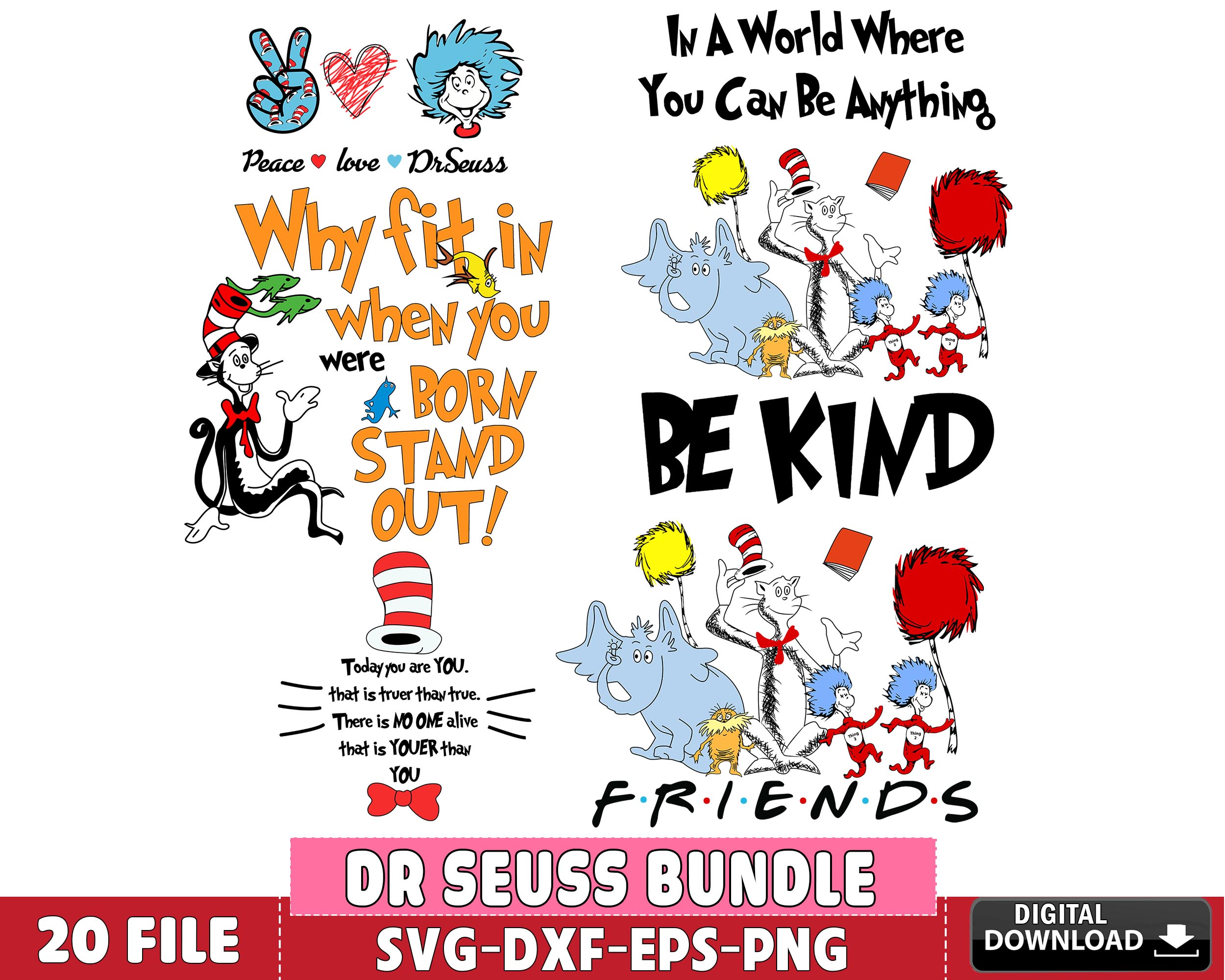 20 file dr seuss bundle svg | Inspire Uplift
