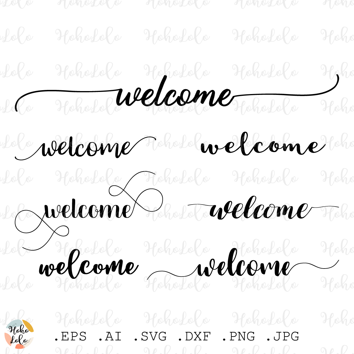 Welcome Svg Bundle Lettering Sign Cutting File Dxf Templates | Inspire ...