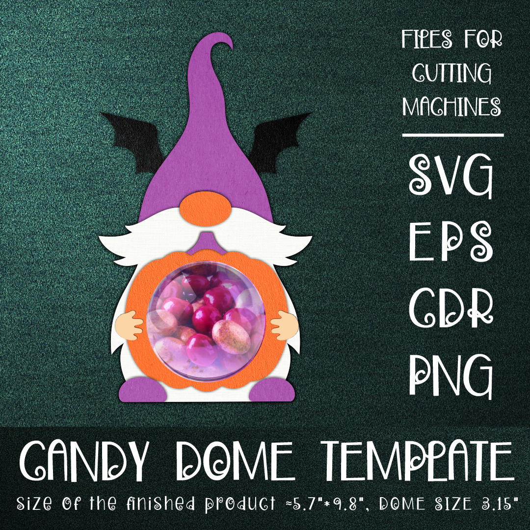 Halloween Gnome | Candy Dome Template | Inspire Uplift