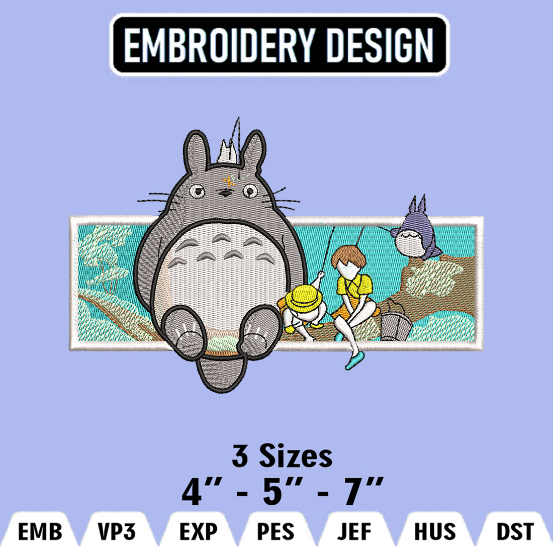 Totoro Designs, Totoro Logo Embroidery Files, My Neighbor To - Inspire ...