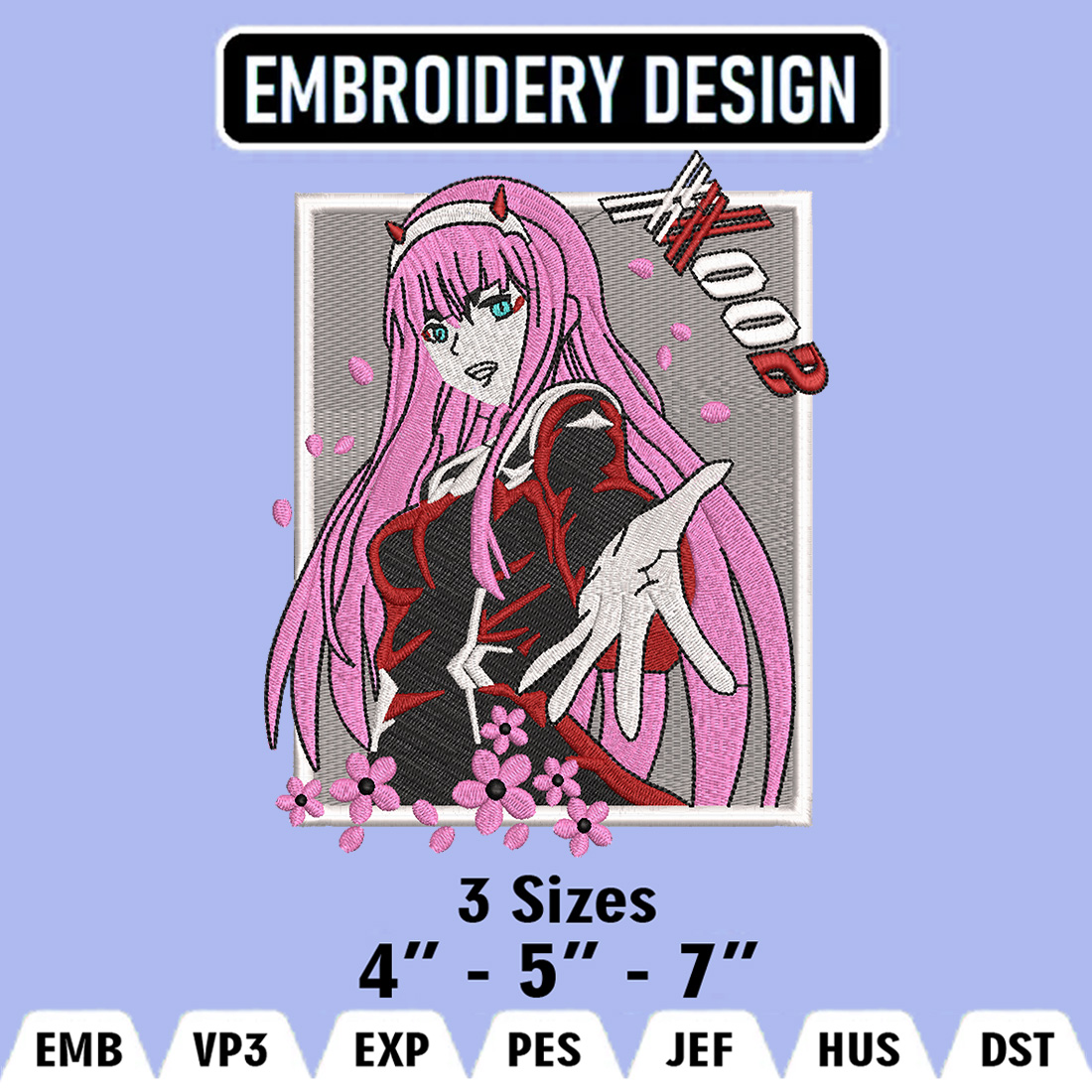 Zero Two Designs, Zero Two Logo Embroidery Files, Darling i - Inspire ...