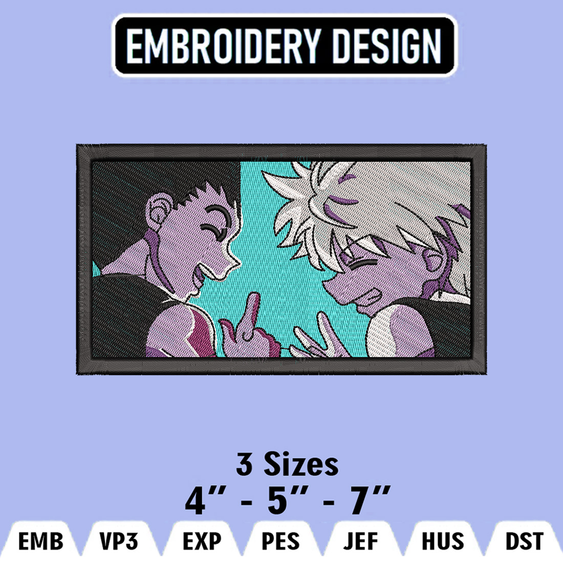 Hunter x Hunter, Gon And Killua Embroidery Files, Anime Insp | Inspire ...