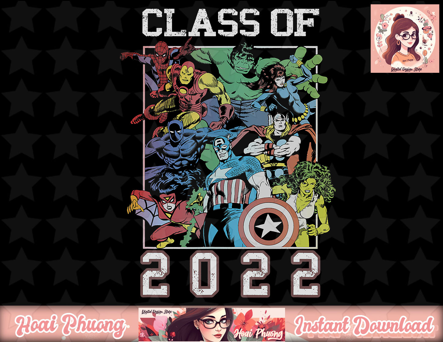 Marvel Class Of 2022 Graduation Hero Collage T-Shirt copy PN - Inspire ...