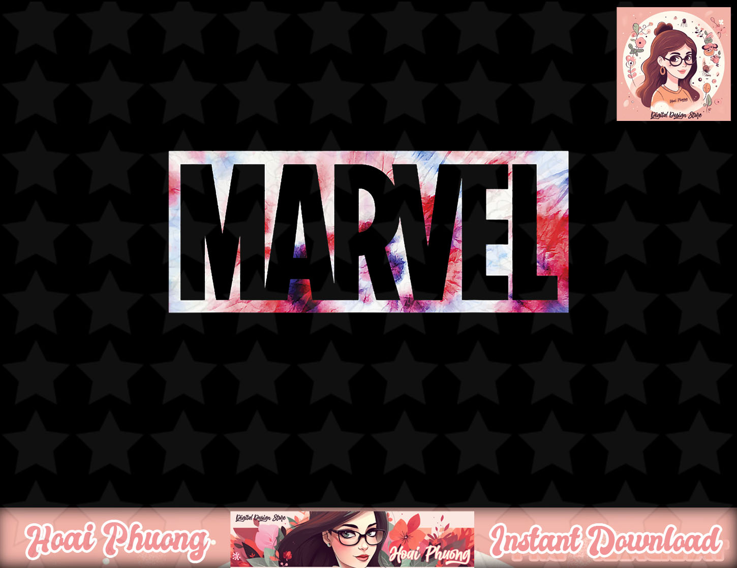 Marvel Cut Out Tie Dye Logo T-Shirt copy PNG Sublimate | Inspire Uplift