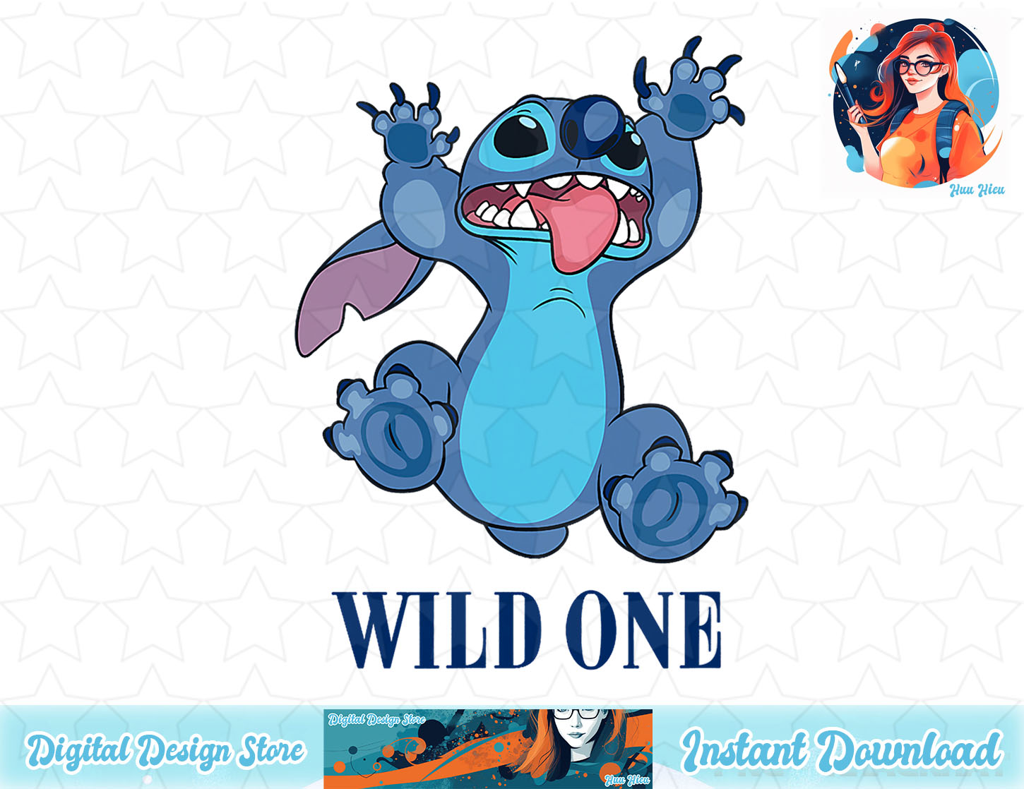 Disney Lilo & Stitch - Wild One T-Shirt copy PNG Sublimate - Inspire Uplift