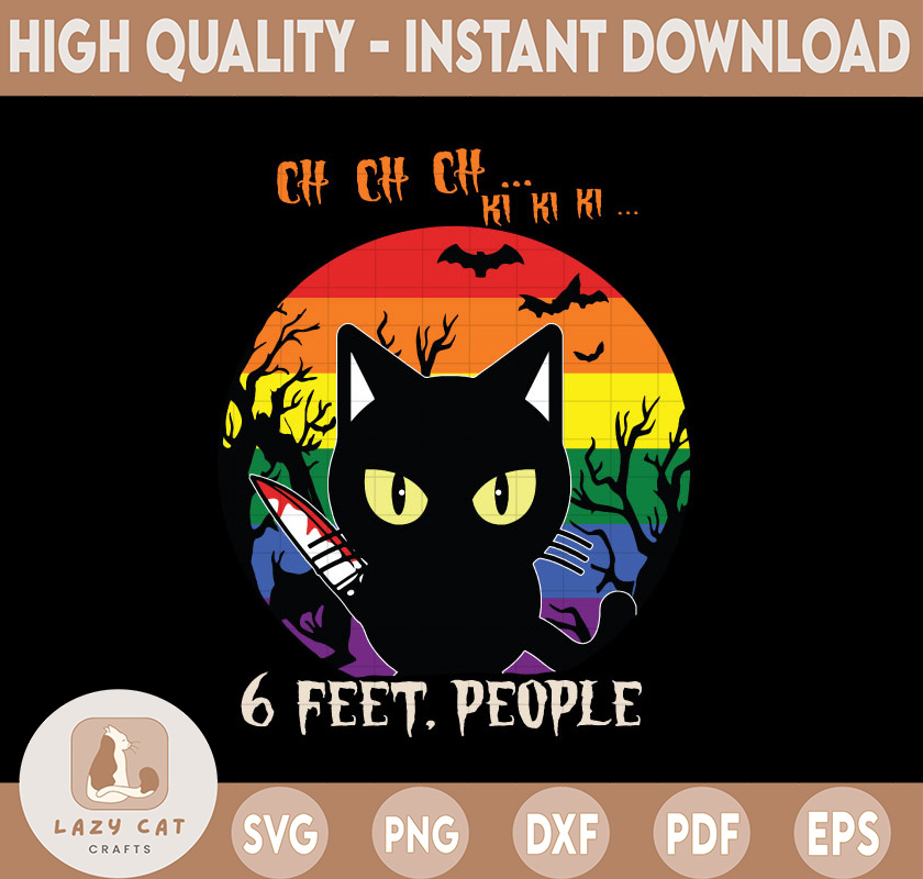 Murder Cat - Ch Ch Ki Ki- Crazy black cat SVG, LGBT flag SVG | Inspire ...