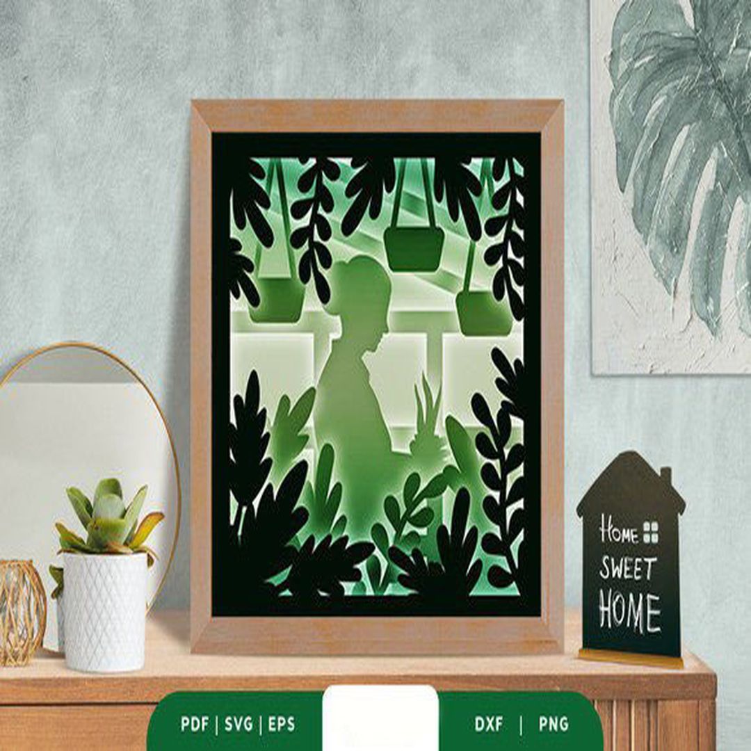 Greenhouse 3D Paper Cutting File SVG, Shadow Box Template, P | Inspire ...