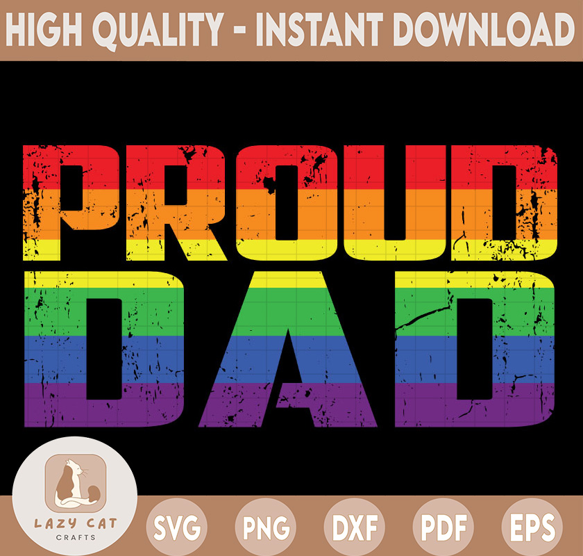 Lgbt Pride PNG Printable, Proud Dad Png, Lgbtq png, Lgbt Png | Inspire ...