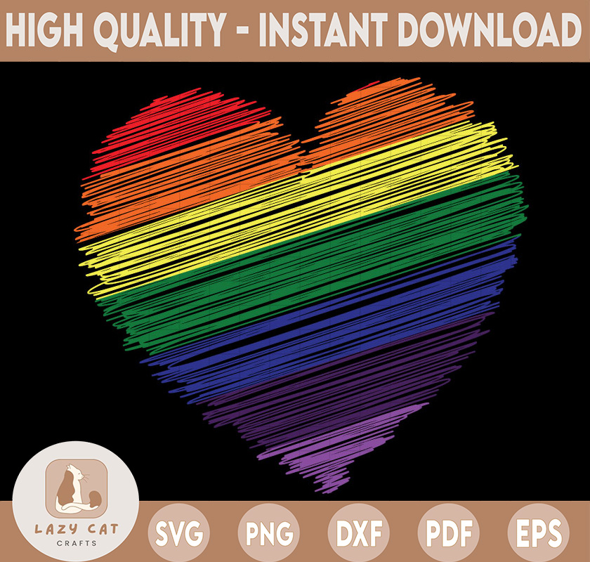 Rainbow heart PNG Sublimation gay pride flag PNG , LGBTQ pri - Inspire ...