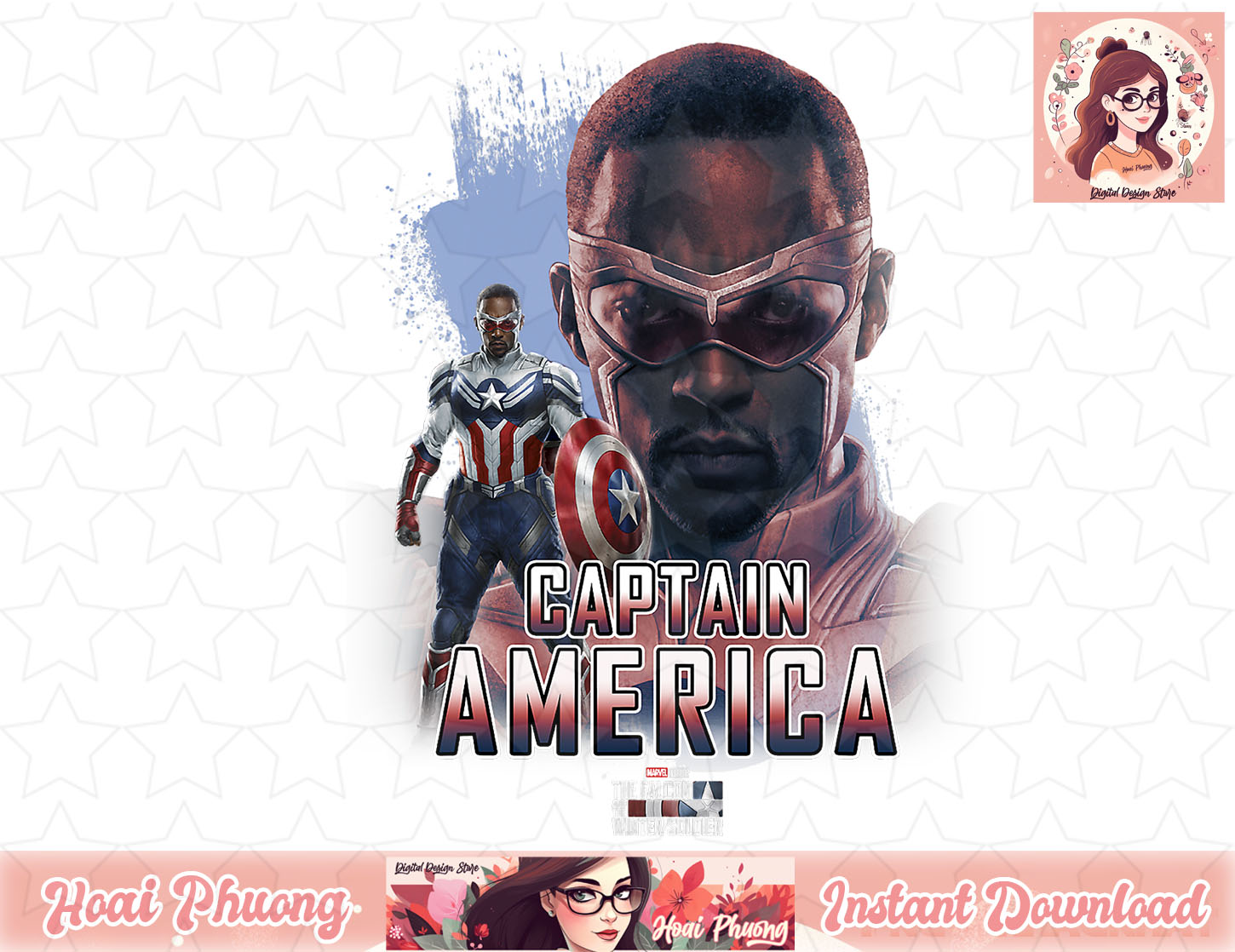 Marvel Falcon Winter Soldier Captain America Collage V2 T-Sh - Inspire ...
