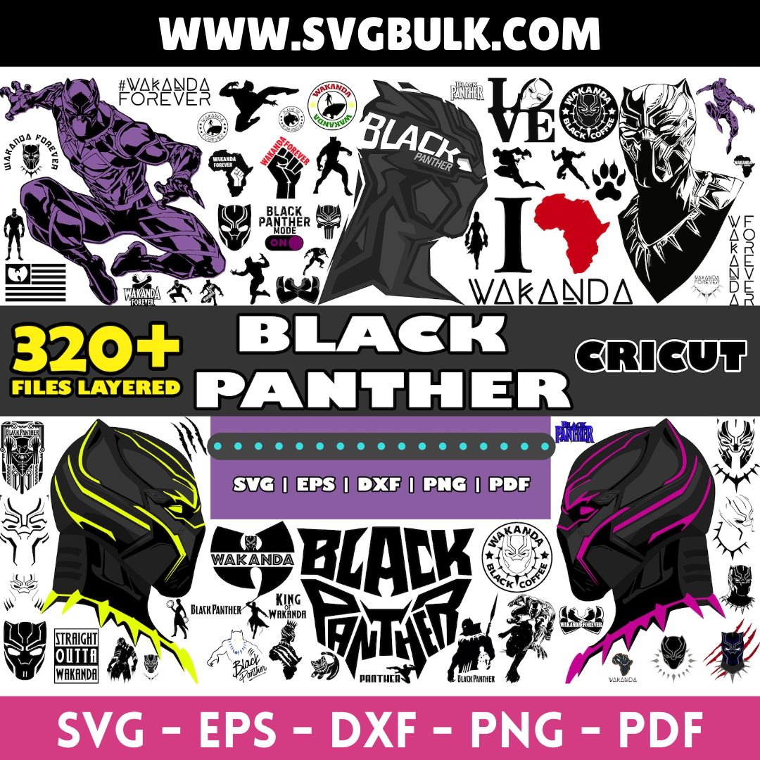 Wakanda Forever svg, Black Panther Bundle Digital Cut File,T | Inspire ...