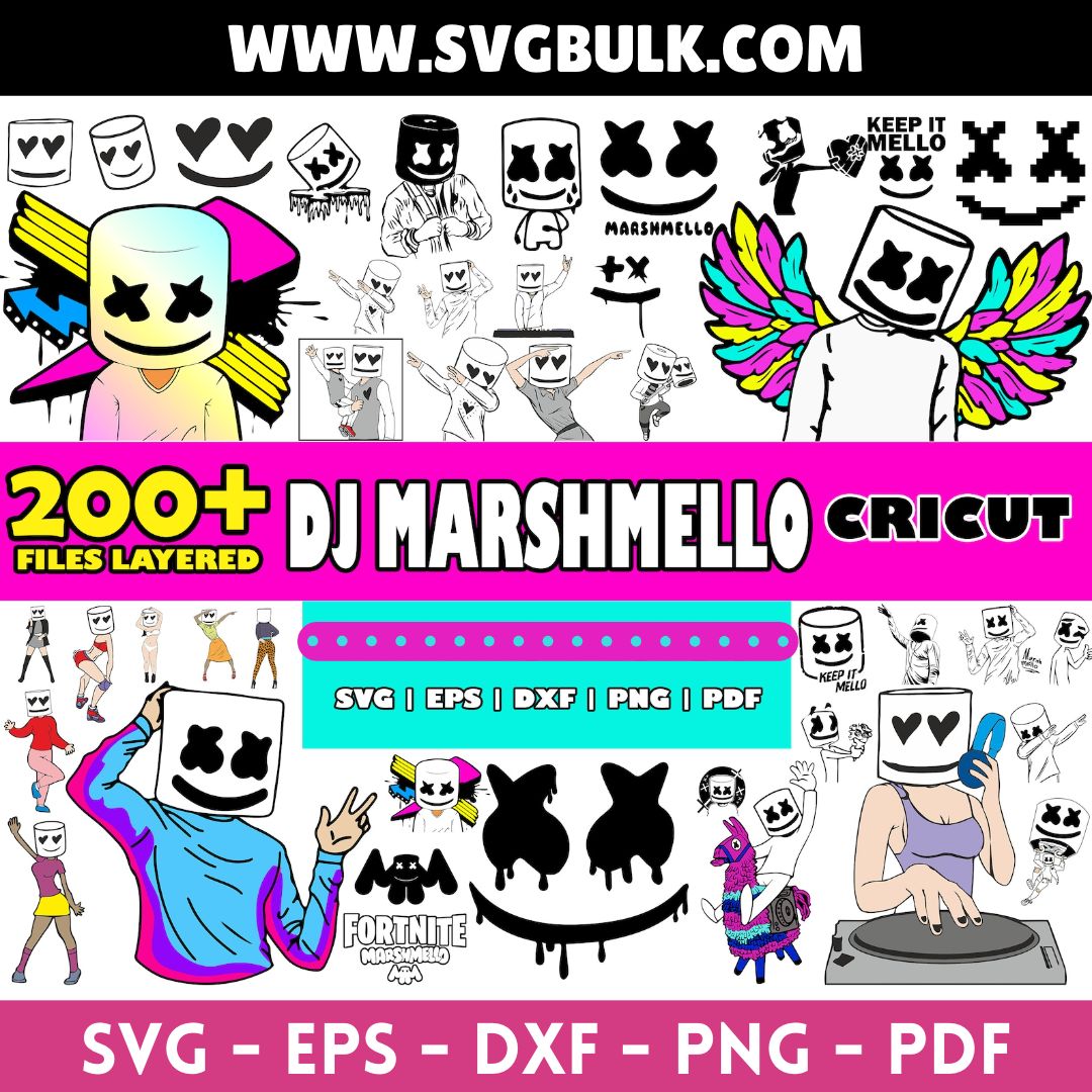 Marshmallow svg, marshmello svg for cricut, dj marshmello sv - Inspire ...