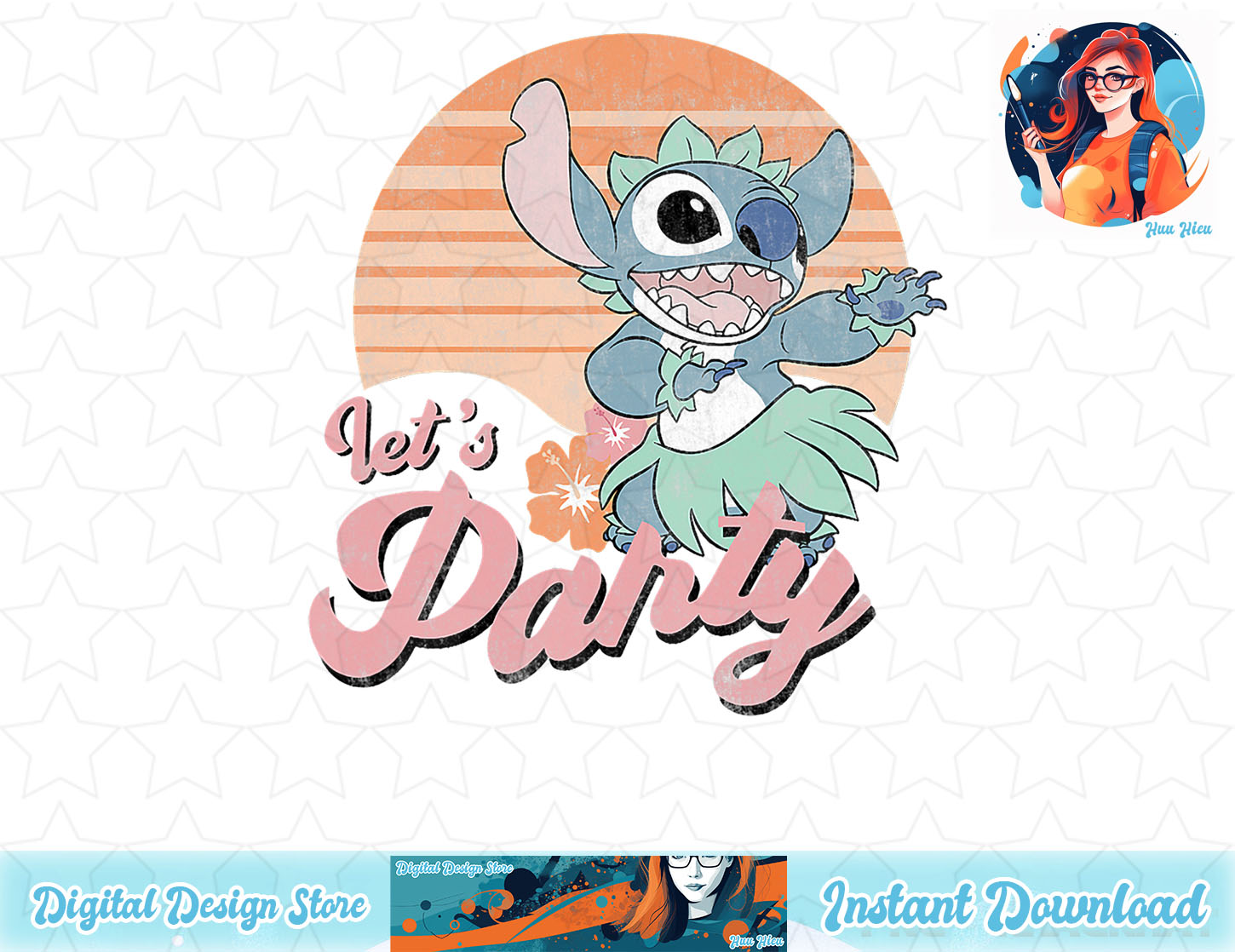 Disney Lilo & Stitch Luau Dance Stitch Let's Party T-Shirt c - Inspire ...