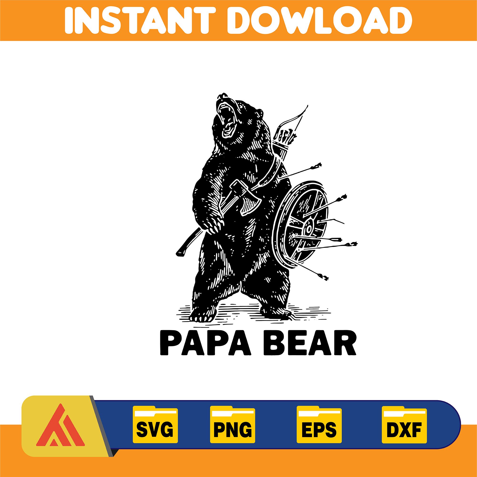 Papa Bear, Dad svg, Father's Day Svg,Dad Quotes Svg,Png Clip | Inspire ...