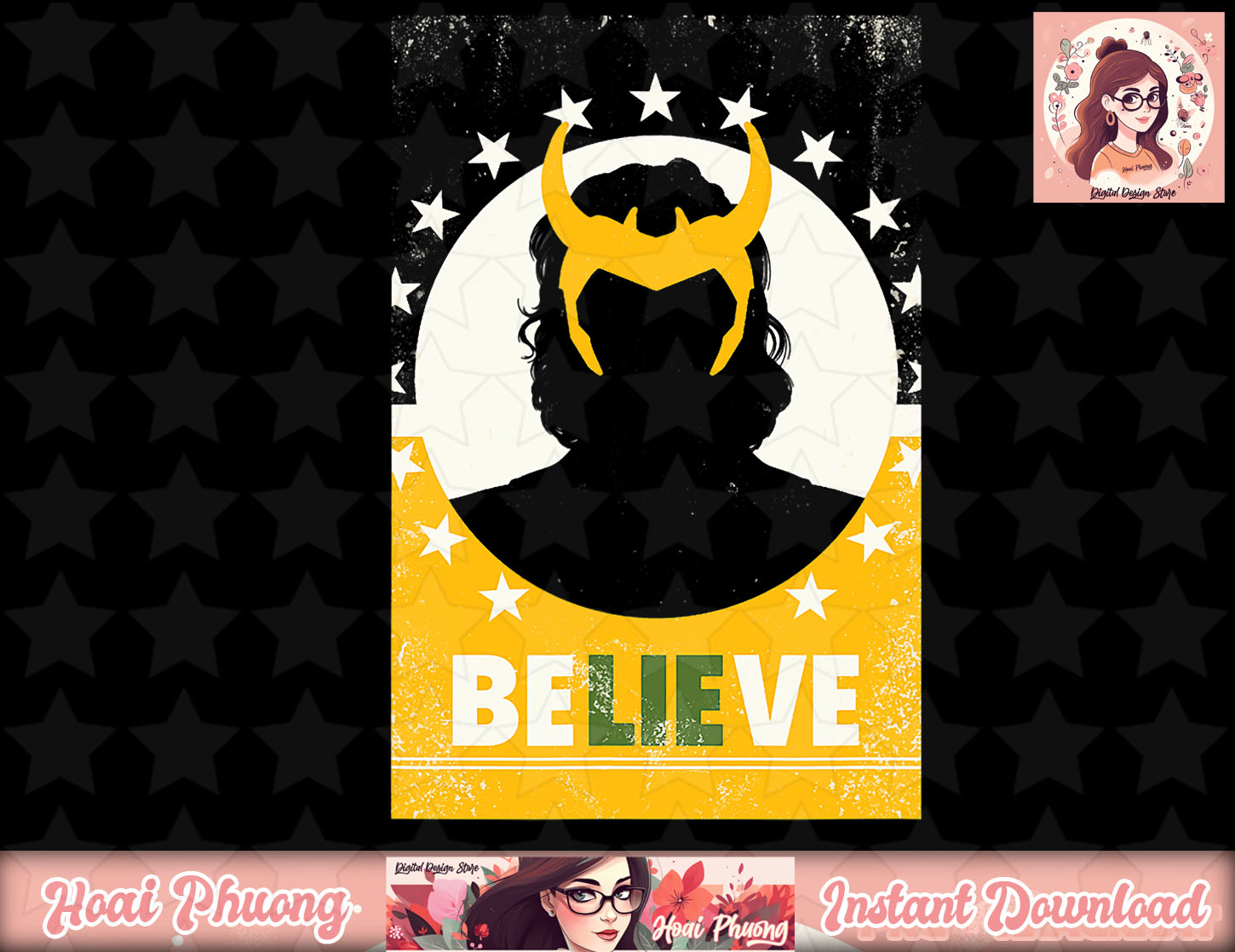 Marvel Loki BeLIEve Poster V2 T-Shirt copy PNG Sublimate | Inspire Uplift