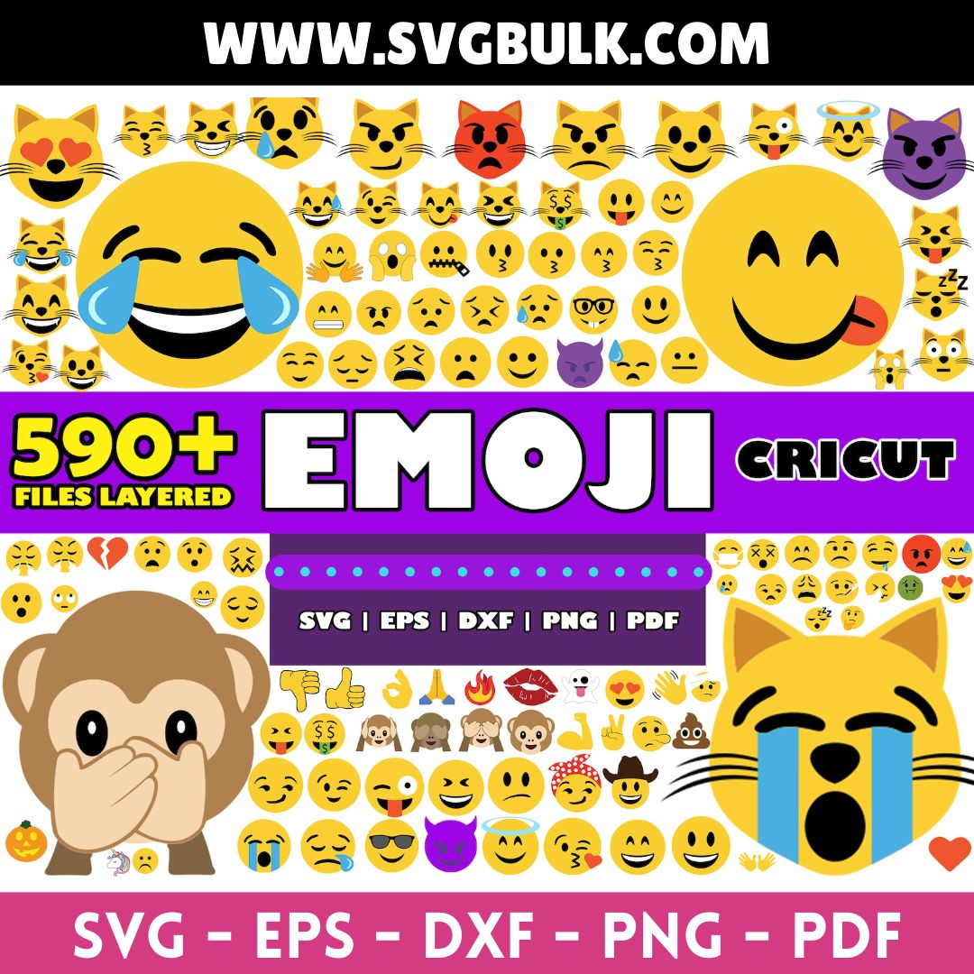 Smiley Face Svg, Emoji Clipart, Emoji Svg, Happy Face Svg, S | Inspire ...