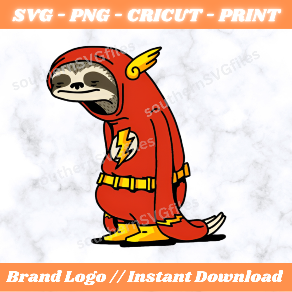 Flash Sloth SVG - Lightning Fast Sloth Clipart - Funny Sloth | Inspire ...
