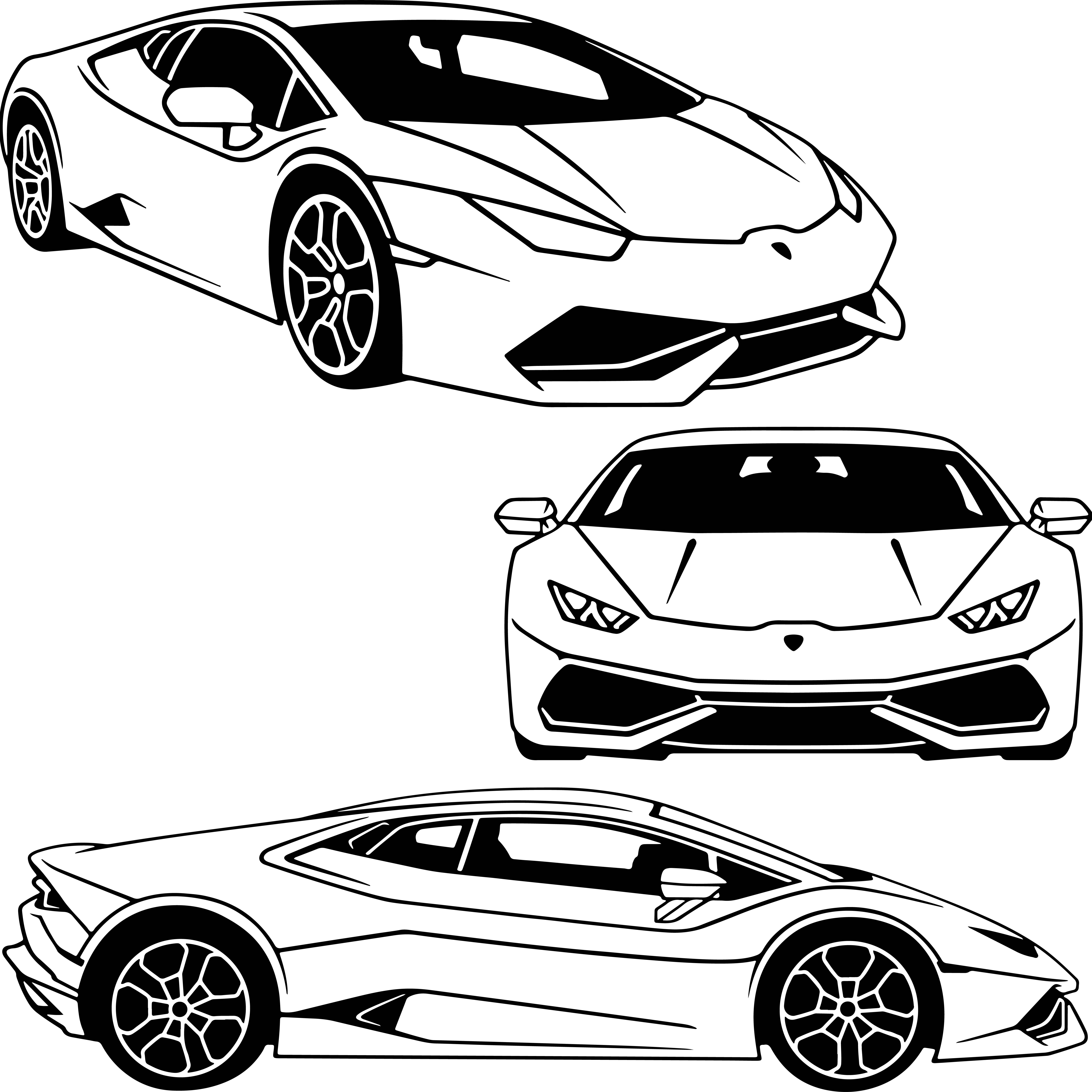 Lamborghini Coupe Vector File laser engraving, cnc router, c - Inspire ...