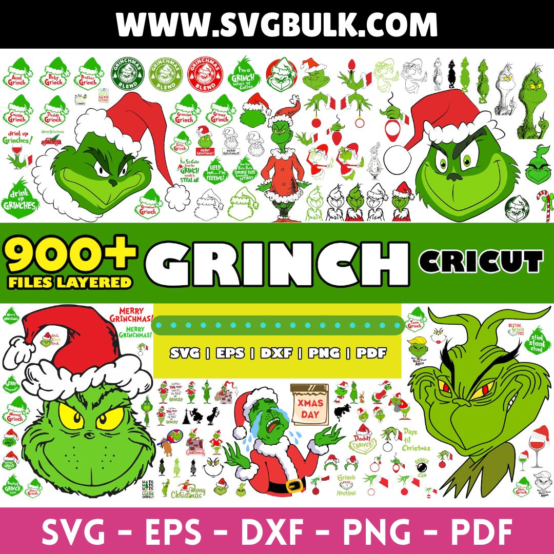 Grinch Svg Bundle Layered Item, Clipart, Cricut, Bundle Laye | Inspire ...