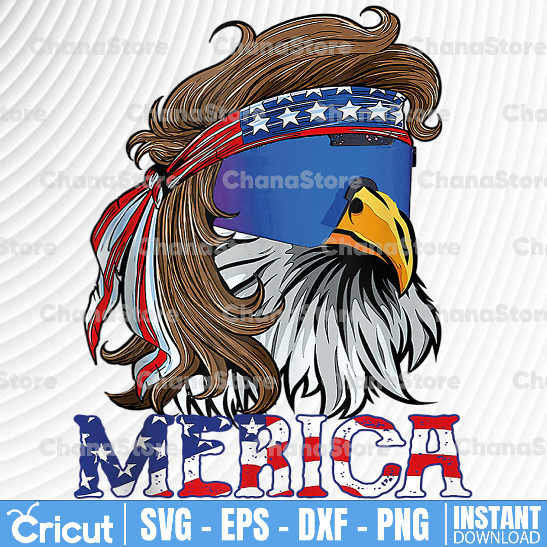 Merica Png, 4th Of July Png, American Bald Eagle Mullet Png, - Inspire Uplift