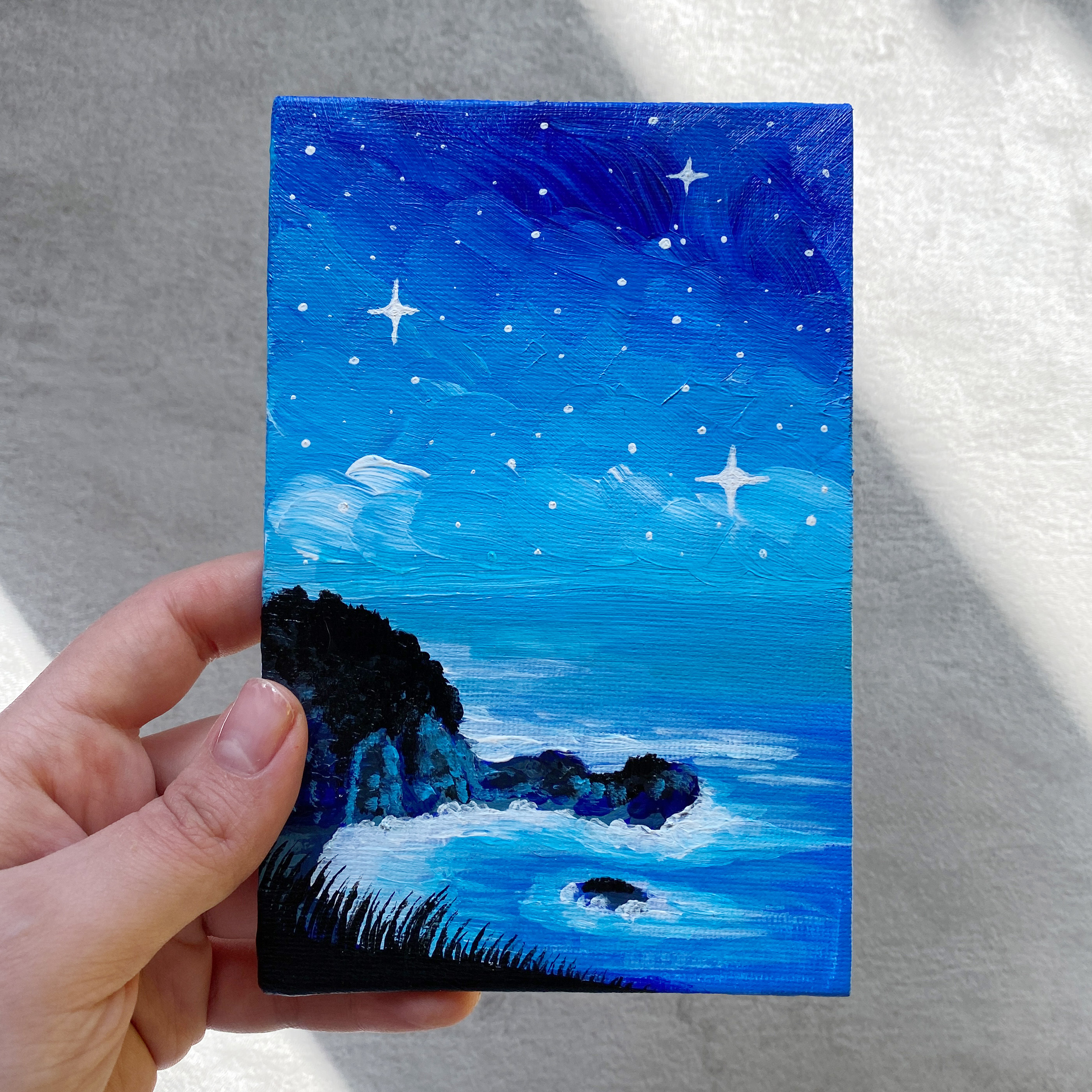 Original Ocean Painting, Waves blue landscape acrylic painti | Inspire ...