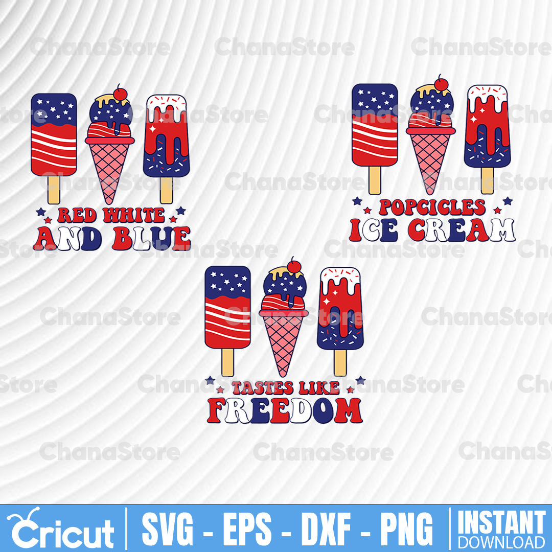 Patriotic Popsicle Png, Patriotic Ice Cream Png, Fourth of J | Inspire ...