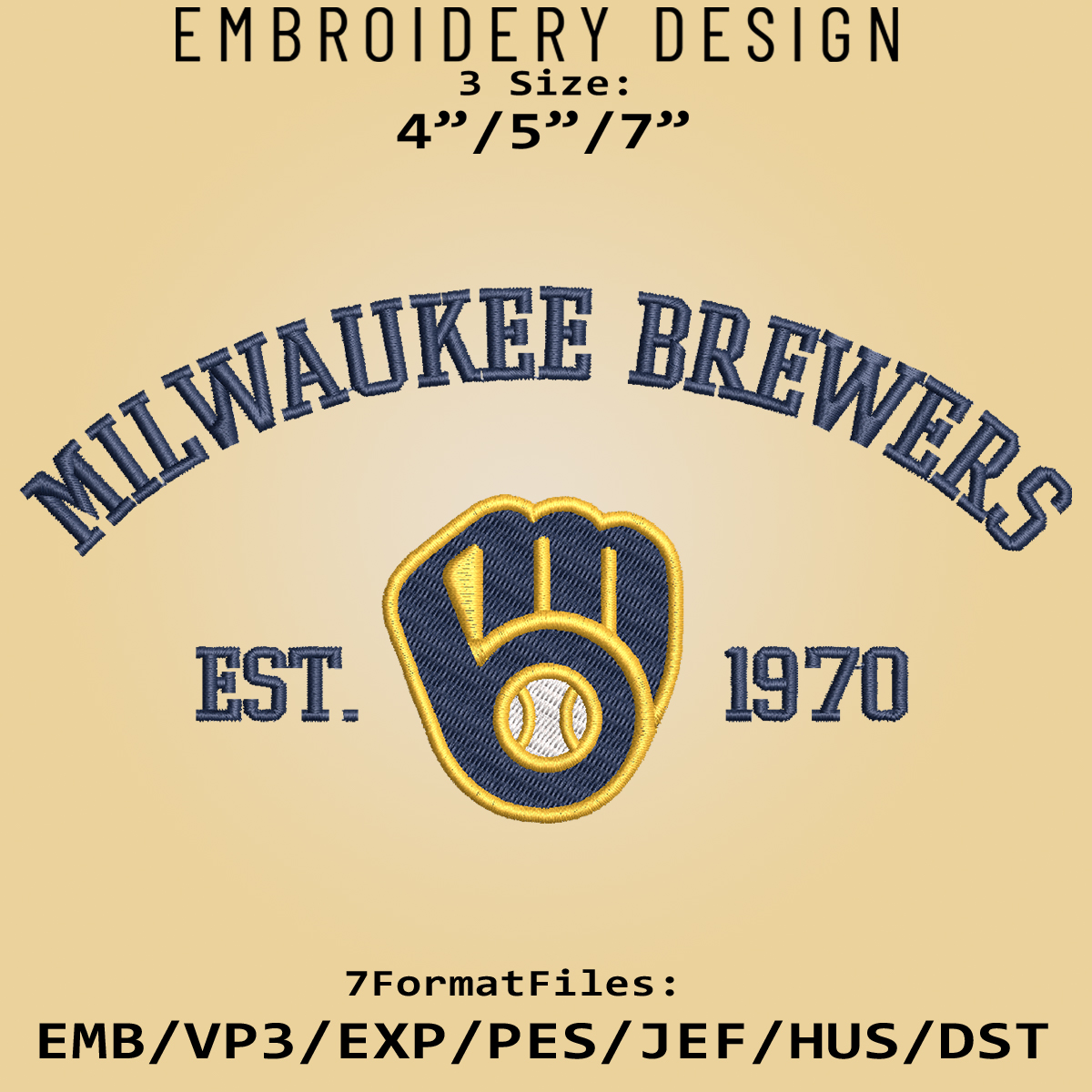 Milwaukee Brewers Embroidery Designs, MLB Logo Embroidery Fi | Inspire ...