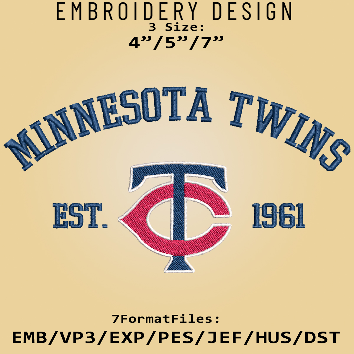 Minnesota Twins Embroidery Designs, MLB Logo Embroidery File | Inspire ...
