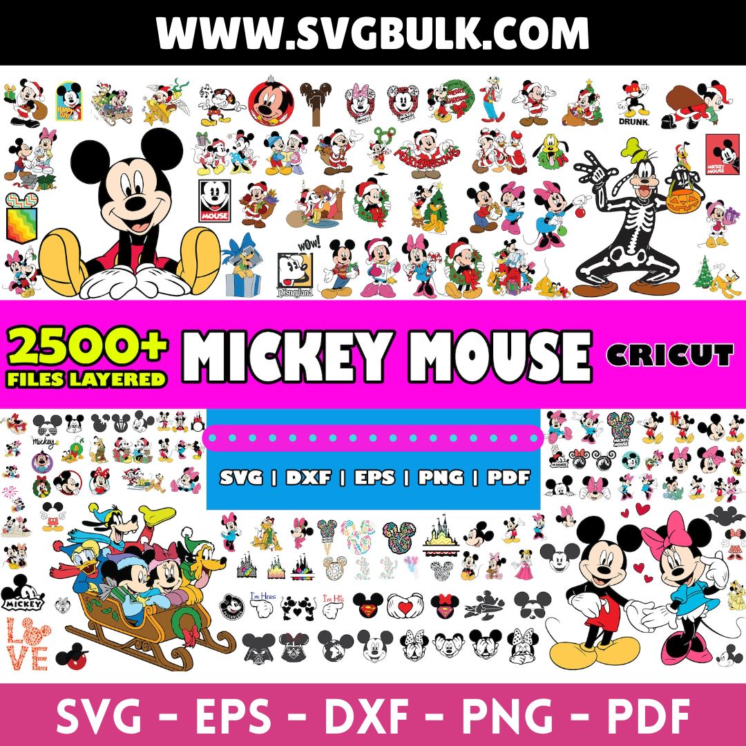 Mickey Mouse SVG bundle, Mickey Mouse png, Mickey Mouse birt | Inspire ...