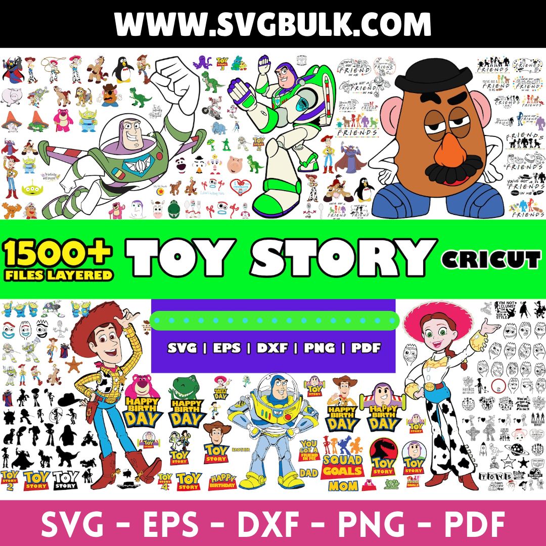Toy Story clipart set, Toy Story svg cut files for Cricut / | Inspire ...