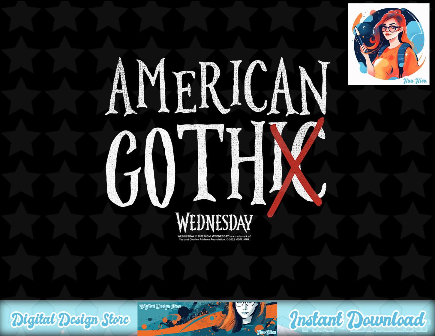 Wednesday American Goth Simple Text T-Shirt copy PNG Sublima - Inspire ...