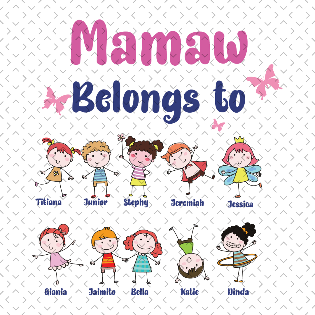 Custom Mamaw Belongs To Grandchildren Svg, Mothers Day Svg, | Inspire ...